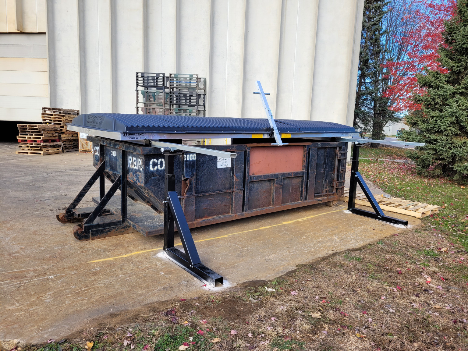 STAND ALONE STORM-TOP COVER (ST-8250-SA) – TBI Waste Products